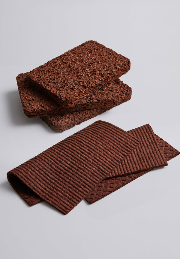chocolate bundle | 3 sponges, 2 cloths - tdy